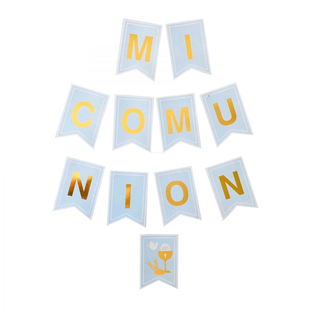 Banderín Comunión Celeste x 1 – Goldmundo
