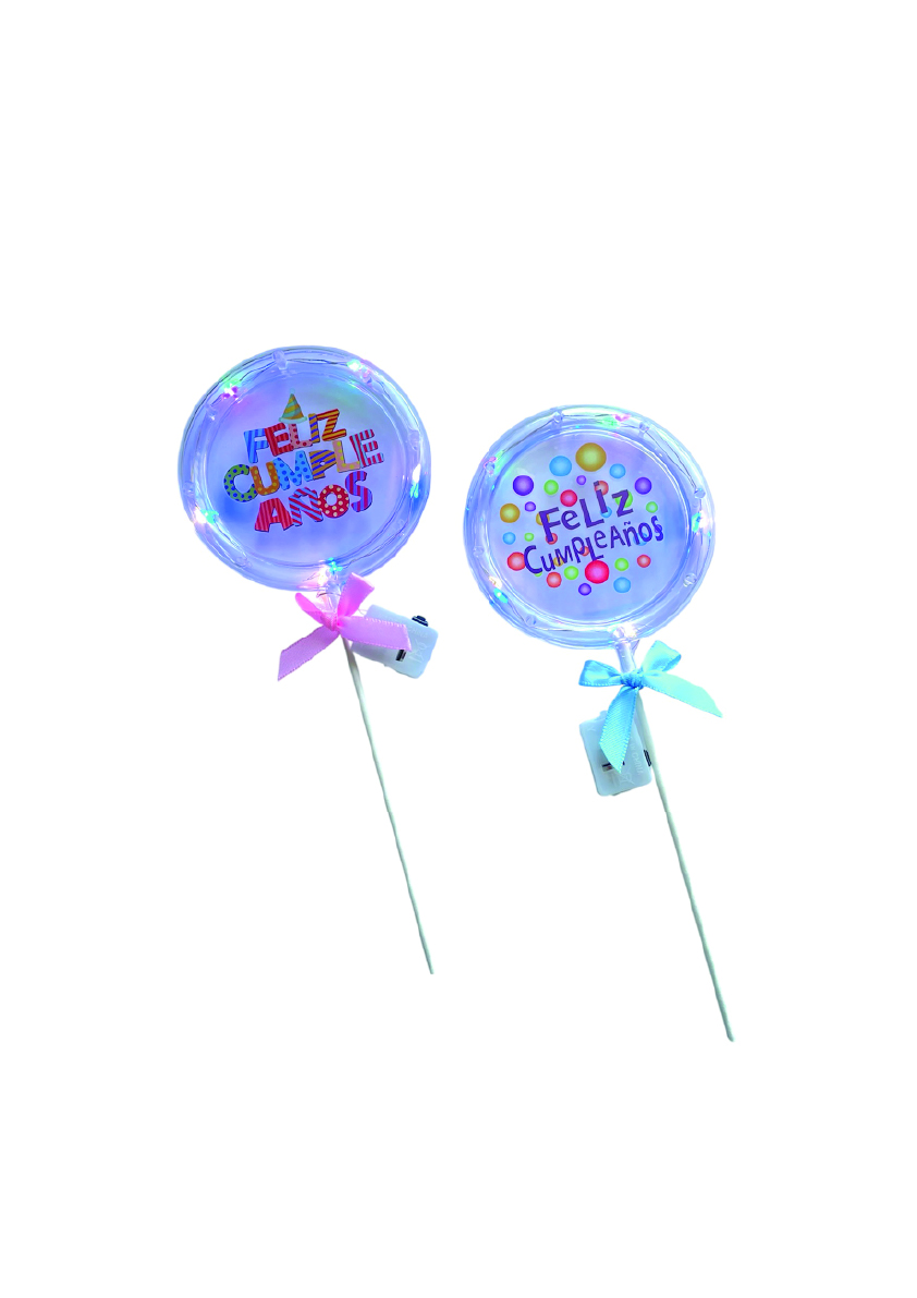 Topper Feliz Cumple Con Luz x1 – Goldmundo