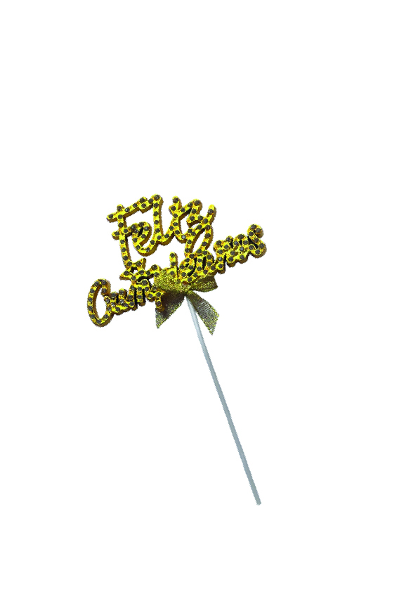 Topper Frase Feliz Cumple Con Strass Dorado x1 – Goldmundo